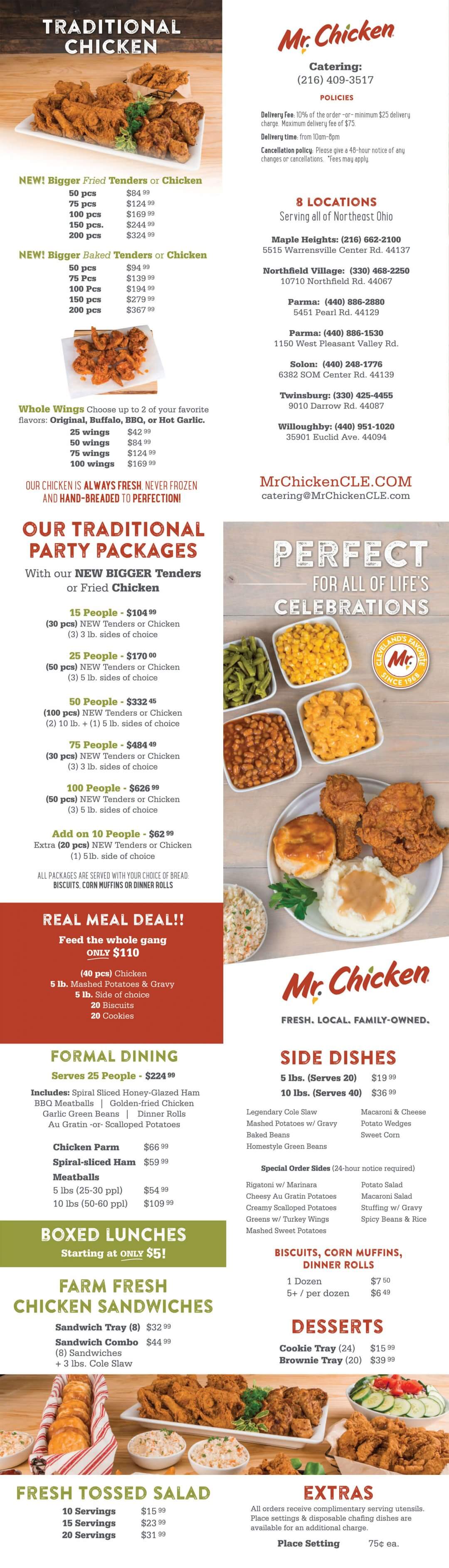 Catering Menu - Mr. Chicken Mr. Chicken